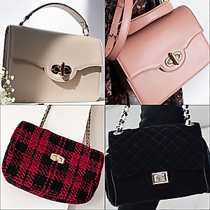 Trimming Shop Oval Shape Twist and Turn Lock Bronze Clasp Buckle Lock Closures for Handbags, DIY Projects, Art & Crafts, Clutches, Bags, Purse, 22mm x 28mm 10pcs