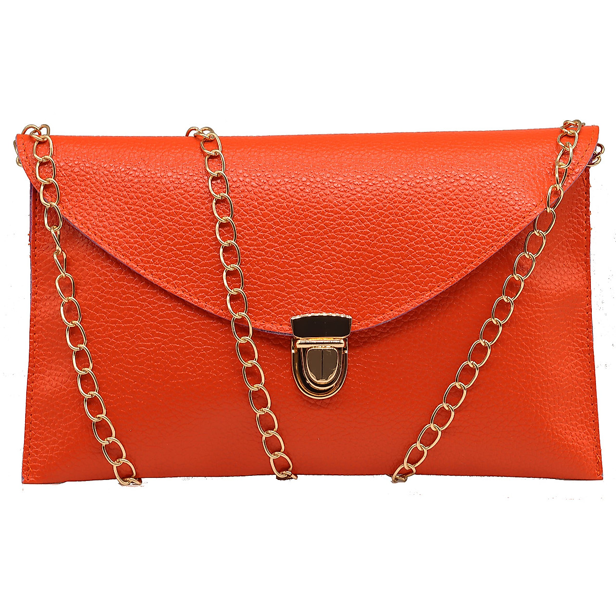 Amaze Fashion Women Handbag Shoulder Bags Envelope Clutch Crossbody Satchel Purse Tote Messenger Leather Lady Bag (Orange)