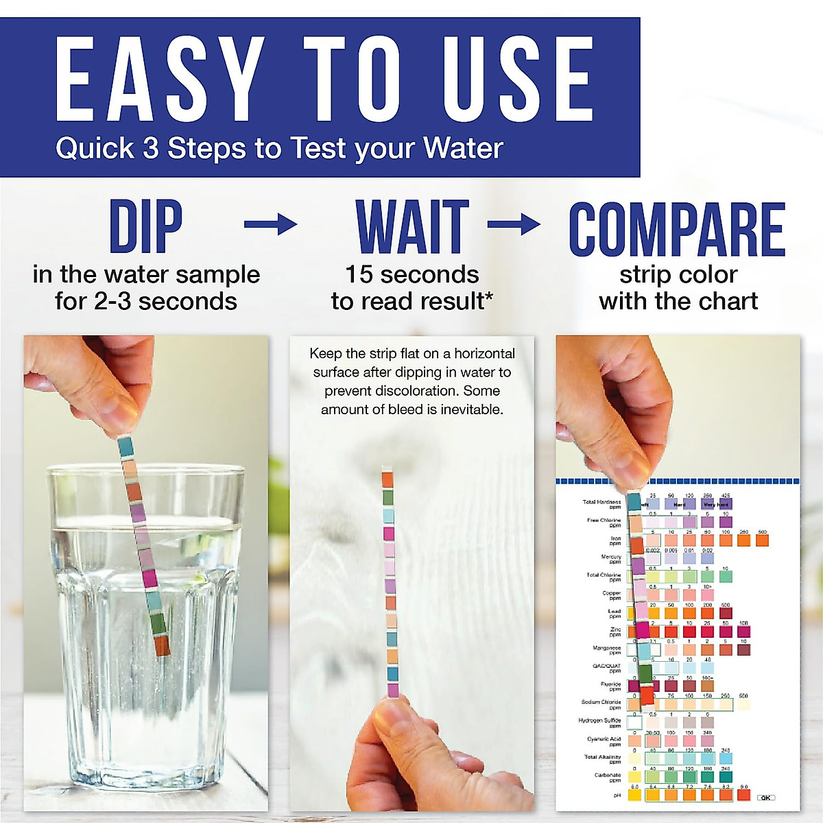 New 21 in 1 Water Testing Kits for Drinking Water - Home & Well Water Testing Kit for Hardness, Lead, Chlorine - Hard Water Test Kit for Tap, Pond, Pool, House - Funky Strokes Water Tester pH Strips