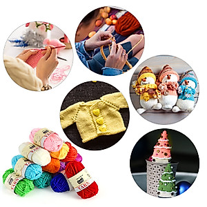 Yinsun 12 Skeins Acrylic Yarn Mini Craft Yarn 100% Acrylic Yarn for Crocheting, Starter Crochet Bulk Yarn for Child, Adult Knitting Crochet & Crafts (12 x 15g)