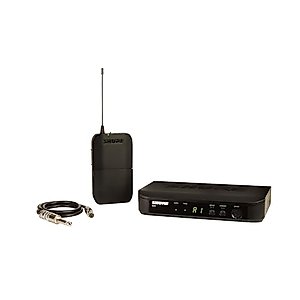 Shure BLX14 UHF Wireless System for Guitar and Bass with 1/4 Jack - 14-Hour Battery Life, 300 ft Range, UHF | Includes 1/4" Jack Instrument Cable & Single Channel Receiver | H10 Band (BLX14-H10)