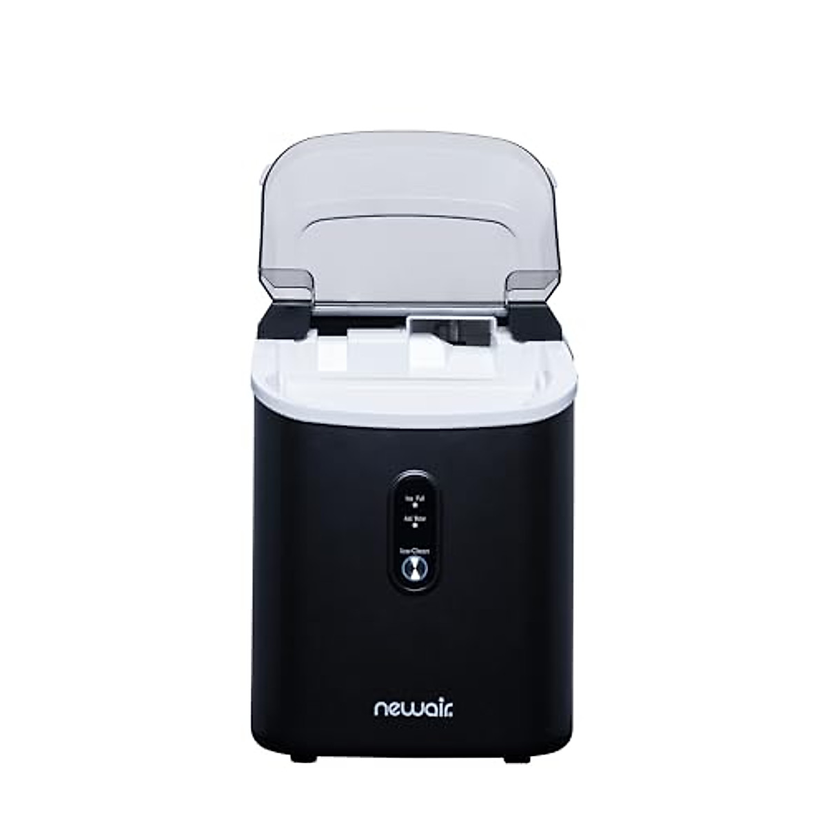 Newair Nugget Countertop Ice Maker Machine | 26 lbs. | Electric Sonic Ice Maker in Matte Black, Self-Cleaning Function, Refillable Water Tank, Perfect Canes Ice for Kitchens, Offices, Home Coffee Bars