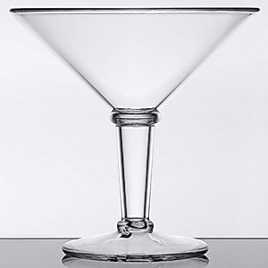 G.E.T. SW-1419-1-SAN-CL Shatterproof Jumbo Martini Cocktail Glass, BPA Free, 48 Ounce, Clear