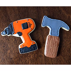 Father's Day Cookie Cutters Tools & Construction Cookie Cutters 5-Pc. Set Made in USA by Ann Clark, Cordless Drill, Hammer, Wrench, Pliers, House