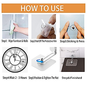 Furniture Anchors Wall Anchors, Anti Tip Furniture Anchors No Drill, Adhesive Furniture Wall Anchors for Baby Proofing - Secure Cabinet Bookcase Dresser Shelf Wall, No Screw, 6 Pairs