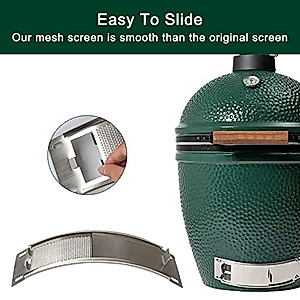 Quantfire Mesh Screen Draft Door for XLarge&2XLarge Big Green Egg Bottom Vent Accessories, Stainless Punched Mesh Panel