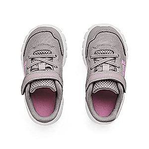 Under Armour Girls' Infant Assert 9 Alternate Closure, Gray Wolf (100)/Pacific Purple, 5K M US