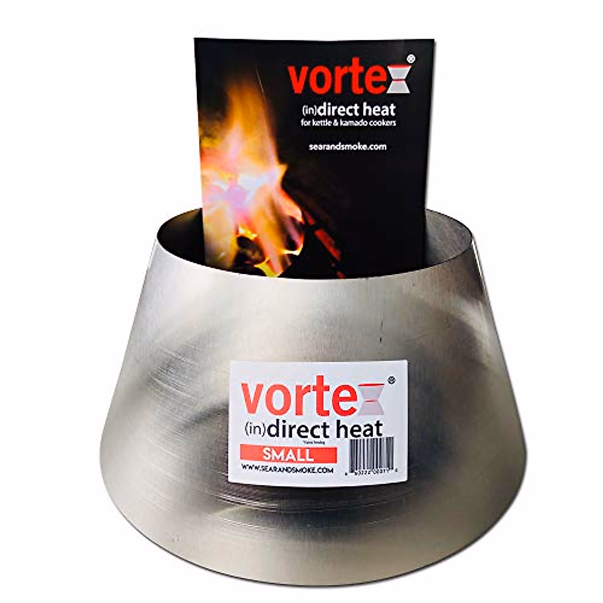 Vortex Small (in) Direct Cooking Charcoal Grill BBQ Accessory Cone 18.5 22.5 for Weber Smokey Mountain WSM Small - Stainless - Original - USA Made -Genuine SM Size