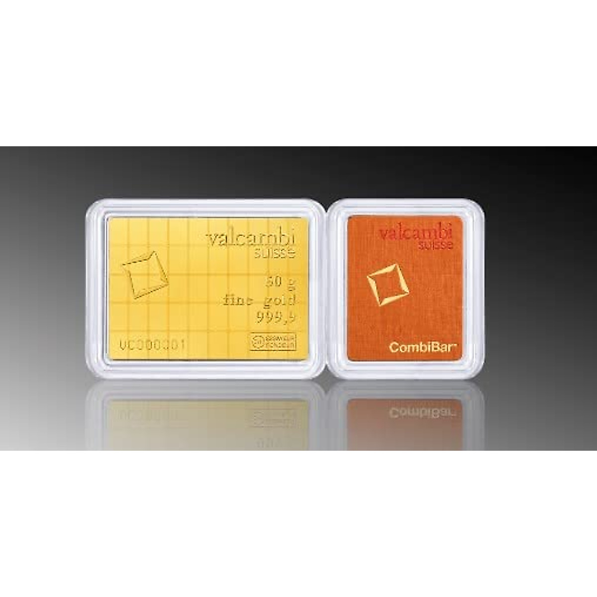 Valcambi 1gram Combibar .999 Fine Gold Bar