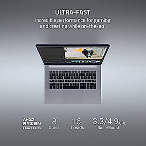 Razer Blade 14 Gaming Laptop: AMD Ryzen 9 6900HX - NVIDIA GeForce RTX 3070 Ti - 14" QHD 165Hz - 16GB DDR5 RAM - 1TB PCIe SSD - Windows 11 - Ultra-Thin - CNC Aluminum - Chroma RGB - Mercury