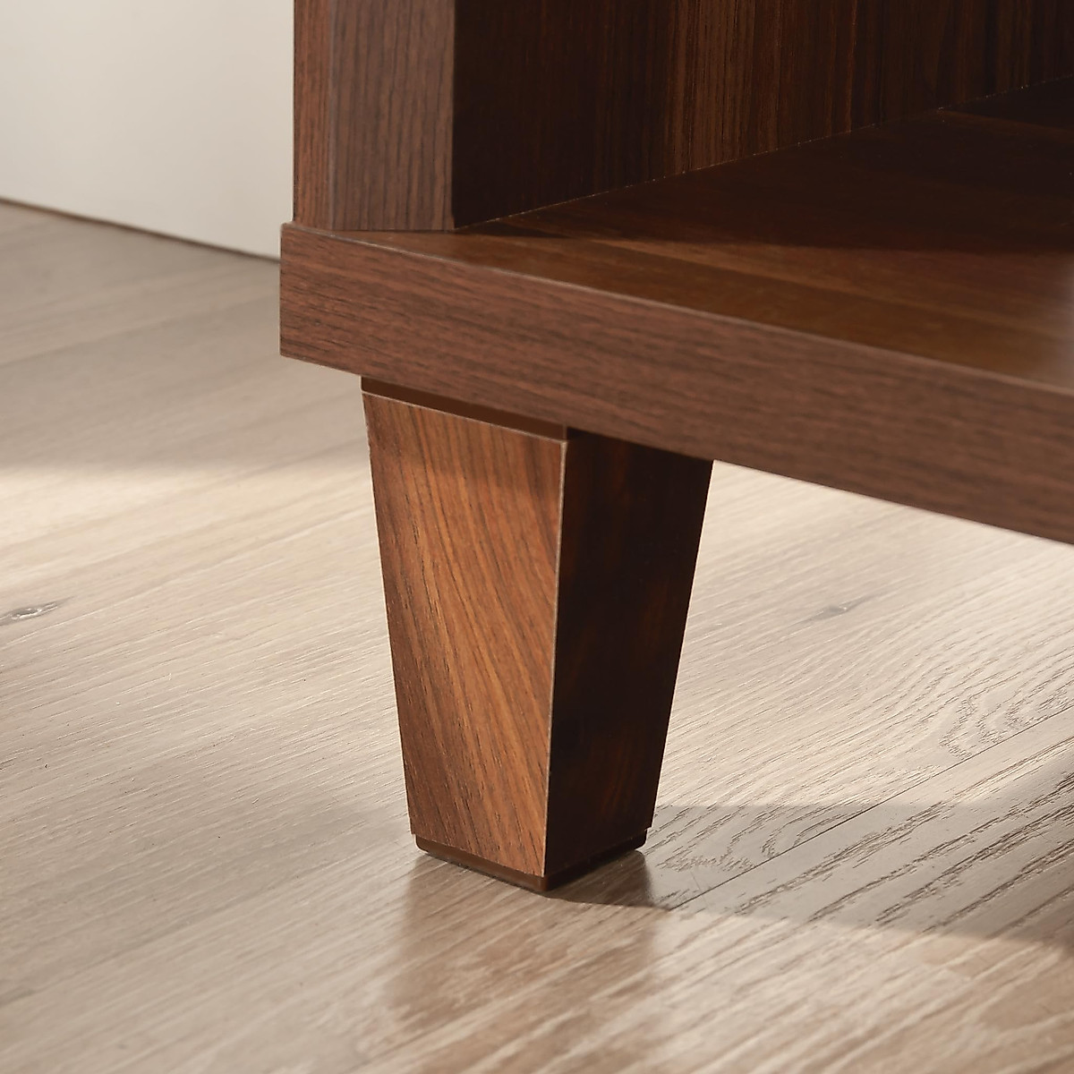 Sauder Willow Place Cubby Storage Organizer Book Shelf, Grand Walnut Finish