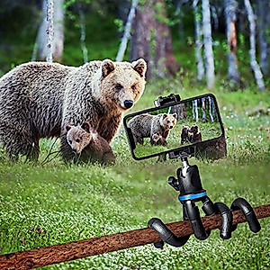 Phone Tripod, UBeesize 12 Inch Flexible Cell Phone Tripod Stand Holder with Wireless Remote Shutter & Universal Phone Mount, Compatible with Smartphone/DSLR/GoPro Camera