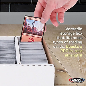 BCW Super Monster 5 Row Trading Card Storage Box | 5 ct | Holds 5000 Standard Trading Cards & 7000 Gaming Cards | Card Storage Box for Basketball, Football, MTG, Pokemon | Baseball Card Storage Box