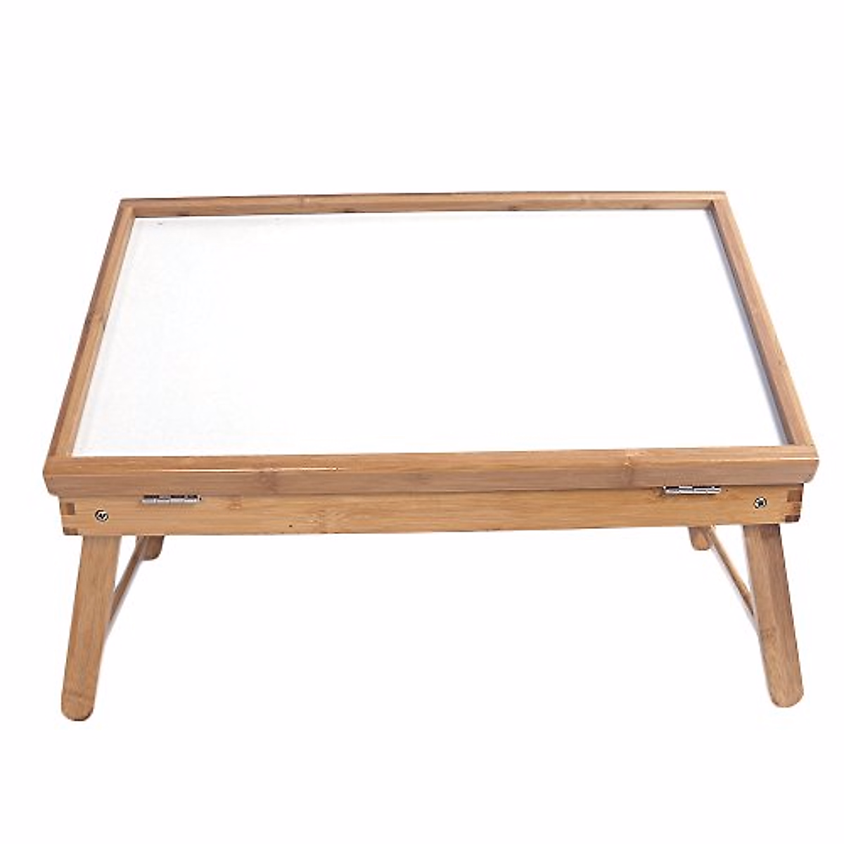 DESIGNSCAPE3D Premium Dining Table Tray Table Top Adjustable Wood Color & White Plank