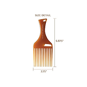Cricket Ultra Smooth Hair Pick Comb for Volumizing, Detangling, and Reducing Frizz - Enriched with Argan, Olive Oil, and Keratin Infused, Ideal for Curly, Thick, and Long Hair