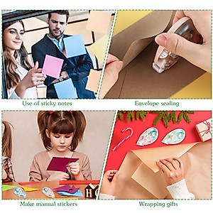 6 Pack Double Sided Tape Roll for Scrapbooking Supplies Permanent Double Sided Tape for Crafts Gift Wrapping Scrapbooking Glue Tape Roller Dispenser Runner(0.3Inch×20Ft)