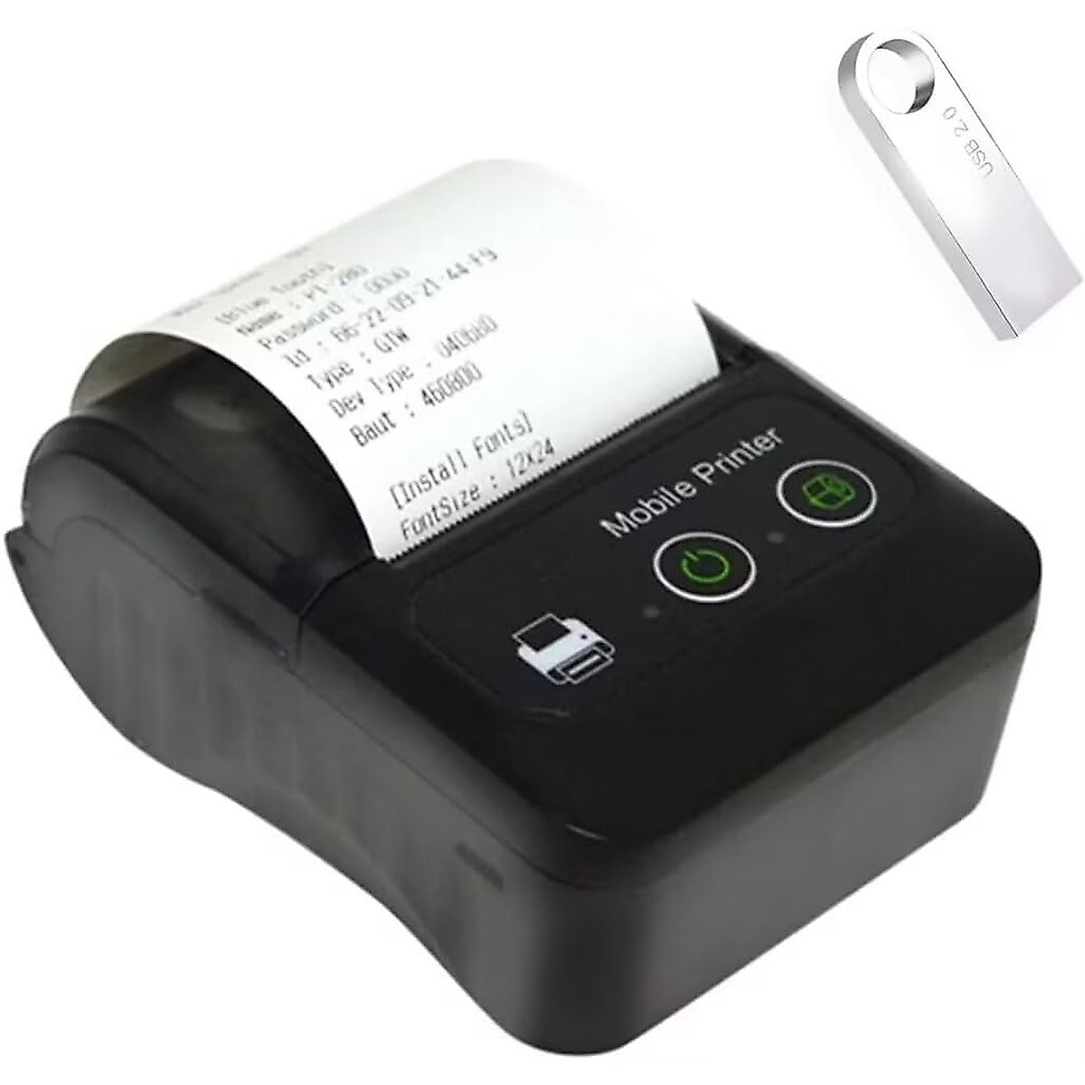 GZGYNADAST Bluetooth Thermal Receipt Printer 58mm, Android Wireless Portable Mini Pocket Invoice Bill Ticket pos Printer for Small Business, Compatible with Android/Windows/Linux,NOT for iOS/ipad/MAC