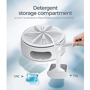 Mini Portable Washing Machine - Portable Washing Machine for sink, Ideal for Washing Light Clothes and Dishwasher, Portatil Folding Suitable For Travel, Home, RV, Office, College Room, Apartment