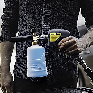 Active Premium Foam Cannon for Pressure Washers - Thick Soap Dispenser with 1/4" Quick Connect (Brass Head)