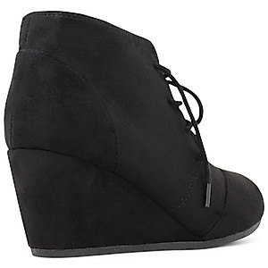 MARCOREPUBLIC Galaxy Girls Kids Childrens Wedge Boots - (Black) - Little Kid 2