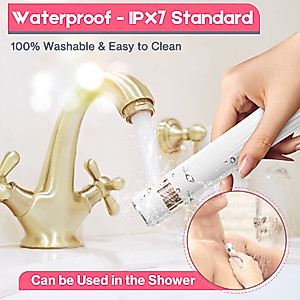 Raymeefa Rechargeable Facial Hair Removal for Women,Electric Shaver for Women Facial Hair Chin Neck Legs Bikini-line,Painless Face Electric Razor,Portable Eyebrow Trimmer Bikini Trimmer for Women