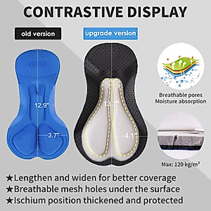 BALEAF Men's 4D Padded Bike Shorts Cycling Underwear with Padding Road Biking MTB Liner Shorts Bicycle Gear Grayish Green 3XL