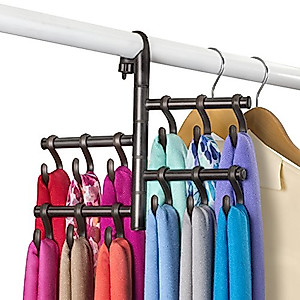 Lynk Hanging Pivoting Belt Rack Tie, Closet Organizer