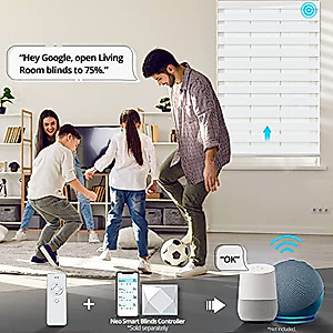 Go Smart Bridge Home Automation Hub for Motorized Blinds Compatible with Alexa, Google Home, IFTTT, Control4, Siri; Remote, App & Voice Control