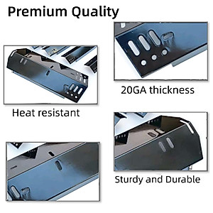 GOKOTASA Grill Heat Plate Replacement for Dyna-Glo DGH485CRP,DGH474CRP, Heat Plates for Dyna-Glo 4 Burner Grill, Porcelain Steel Heat Plate, 5 Pack