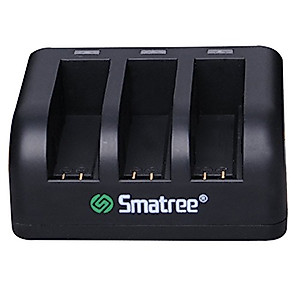 Smatree Battery (3 Pack) and 3-Channel Charger Compatible for Gopro Hero 4 (NOT for Hero 5)