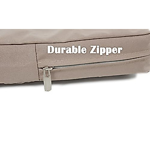 Leeymoo Outdoor Cushion Replacement Covers, Water Repellent Patio Seat Cushion Covers-Only Covers (20"x20"x2" 2 Pack Navy)