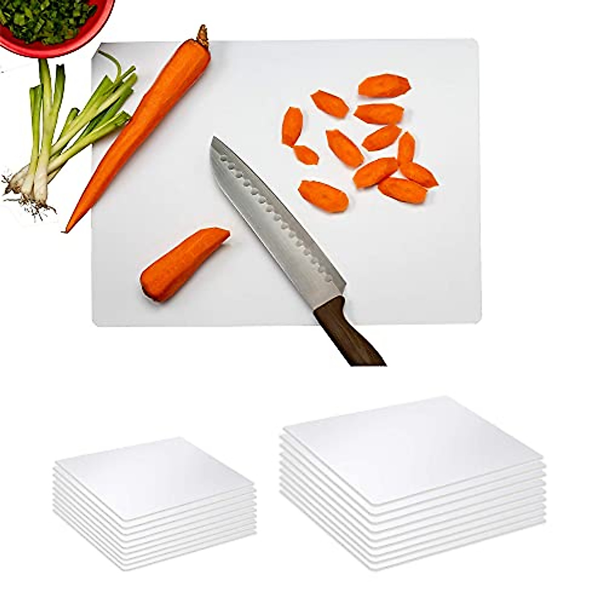 Crown 75 Count Combo Pack Premium Quality Disposable Cutting Boards ~10 Inch X 13.5 Inch Disposable Sheets For Kitchen And Commercial Use ~ Patent Pending ~ Recyclable Disposable Cutting Board Sheets