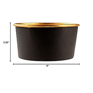 Restaurantware Foil Lux 25.3 OZ Take Out Container, 50 Insulated Foil Lining Food Container - Greaseproof, Stackable, Black Paper To Go Food Container, For Hot Or Cold Foods, Lids Sold Separately