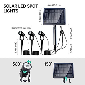 Arclight Solar Christmas Spot Lights RGB Colored Aluminum Outdoor Landscape Spotlights IP65 Waterproof Colorful LED Lighting Decorations for Garden Yard Patio Pathway House