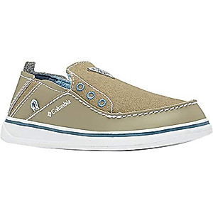 Columbia unisex child Youth Bahamaâ„¢ Pfg Uniform Dress Shoe, Pebble, White, 2 Little Kid US