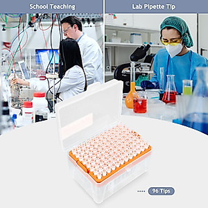 Filtered Pipette Tips, Universal Filtering Pipette Tips, DNse/RNase Free (10 Racks,960 Tips) (1-200ul)