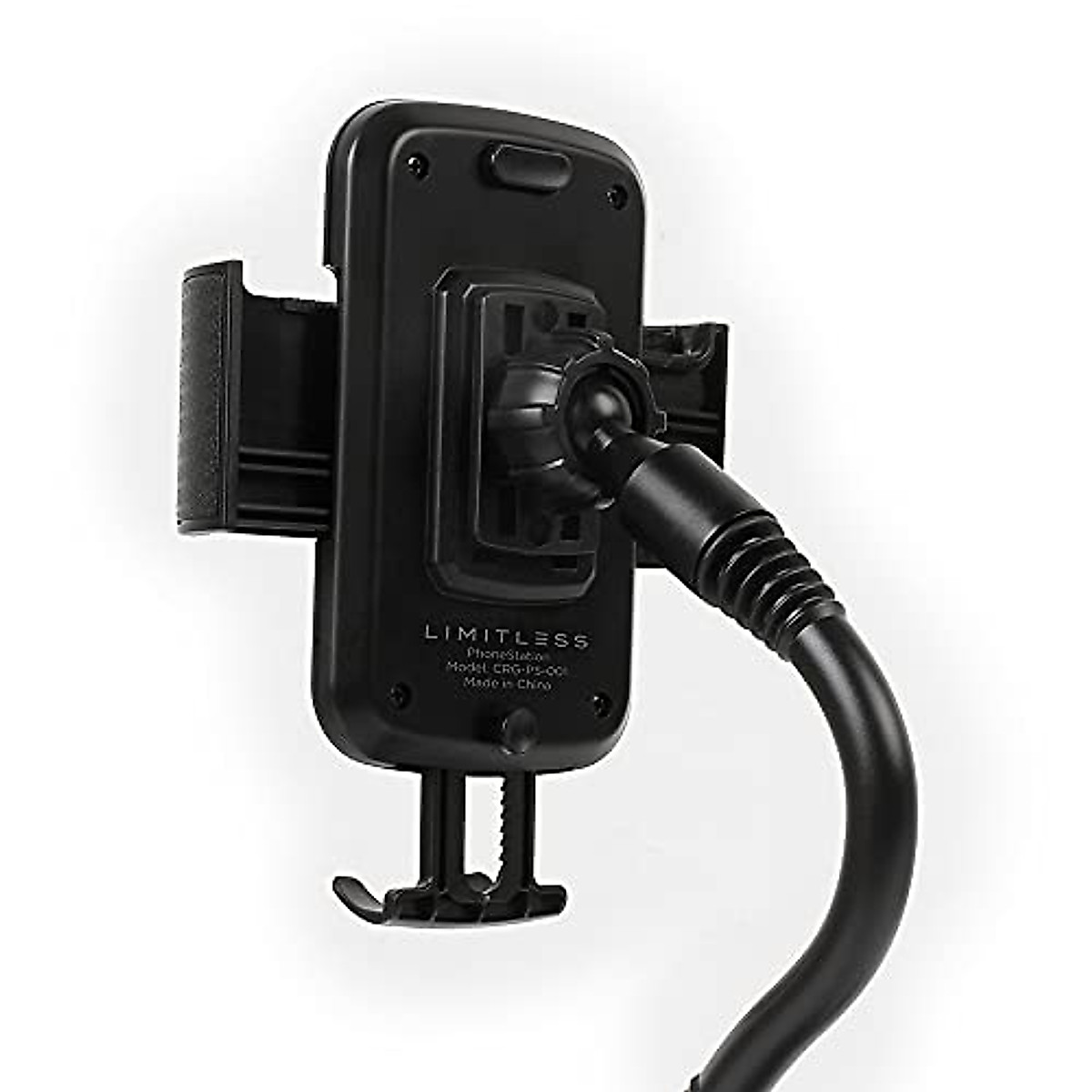 Limitless PhoneStation Car Cup Holder Phone Mount with Adjustable Base, Flexible Neck & Air Vent Clip for iPhone/Samsung/Note/Galaxy & More