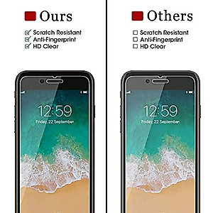 Rainspire 2-Pack Screen Protector for iPhone 8 Plus/iPhone 7 Plus/iPhone 6S Plus, Tempered Glass Film, 5.5"