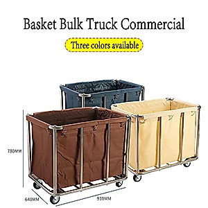 XIJIXILI Industrial Laundry Cart with Wheels 330lb Commercial 12 Bushel Laundry Hamper Sorters Large Waterproof Laundry Basket Heavy Duty For Home Laundry Organizer and Storage