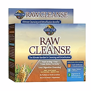 Garden of Life Detox Cleanse Raw Cleanse Fast-Acting 7 Day Cleanse and Detox Formula for Immune System Support, Liver Cleanse and Toxin Removal - Powder and Capsules - Fiber, Greens, Probiotics