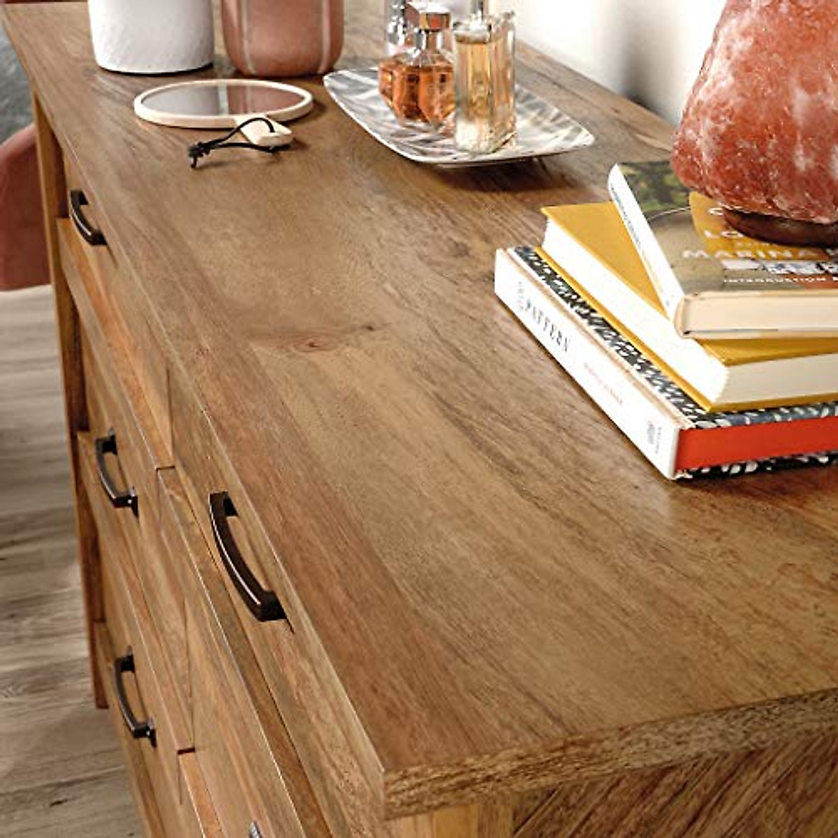 Sauder Cannery Bridge Dresser, Sindoori Mango Finish & Cannery Bridge Nightstand, Sindoori Mango Finish