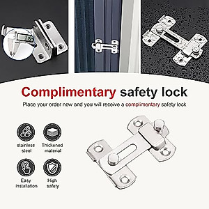 Sliding Mesh Screen Door, French Door, Retractable Screen Door,Mosquito Proof with Ventilation and Customizable Size (White)