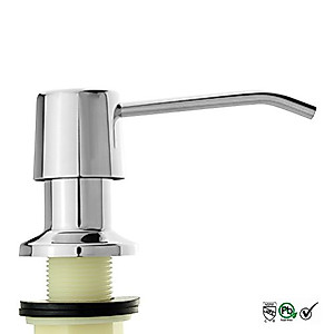 Cozhome 304 Stainless Steel Sink Soap Dispenser Liquid Dish Pump Bottle,Kitchen,Polished Finished,500ML(17OZ), Refill Soap Dispenser PE Bottle - Easy Installation, Well Built and Sturdy