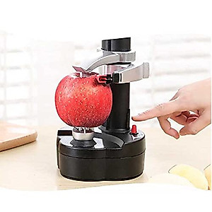 SERBESTVE potato peeler-fruit and vegetable peeling tool for kitchen-automatic rotating apple peeler-with adapter (Green)