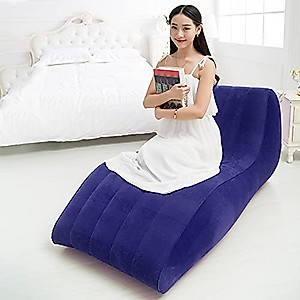 PLKO Inflatable Sofa with Household air Pump，Portable Inflatable Sofa Lounge Chair，Yoga Chaise Lounge,for Outdoor Movies,Indoor Living Room Bedroom