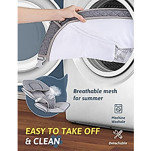 Baby Swings for Infants, Electric Portable Baby Swing by Remote Control 3 Swing Speeds and Music Speaker, Adjustable Recline Baby Bouncer with Harness Belt Suitable for 5-20 lbs Newborn Toddler