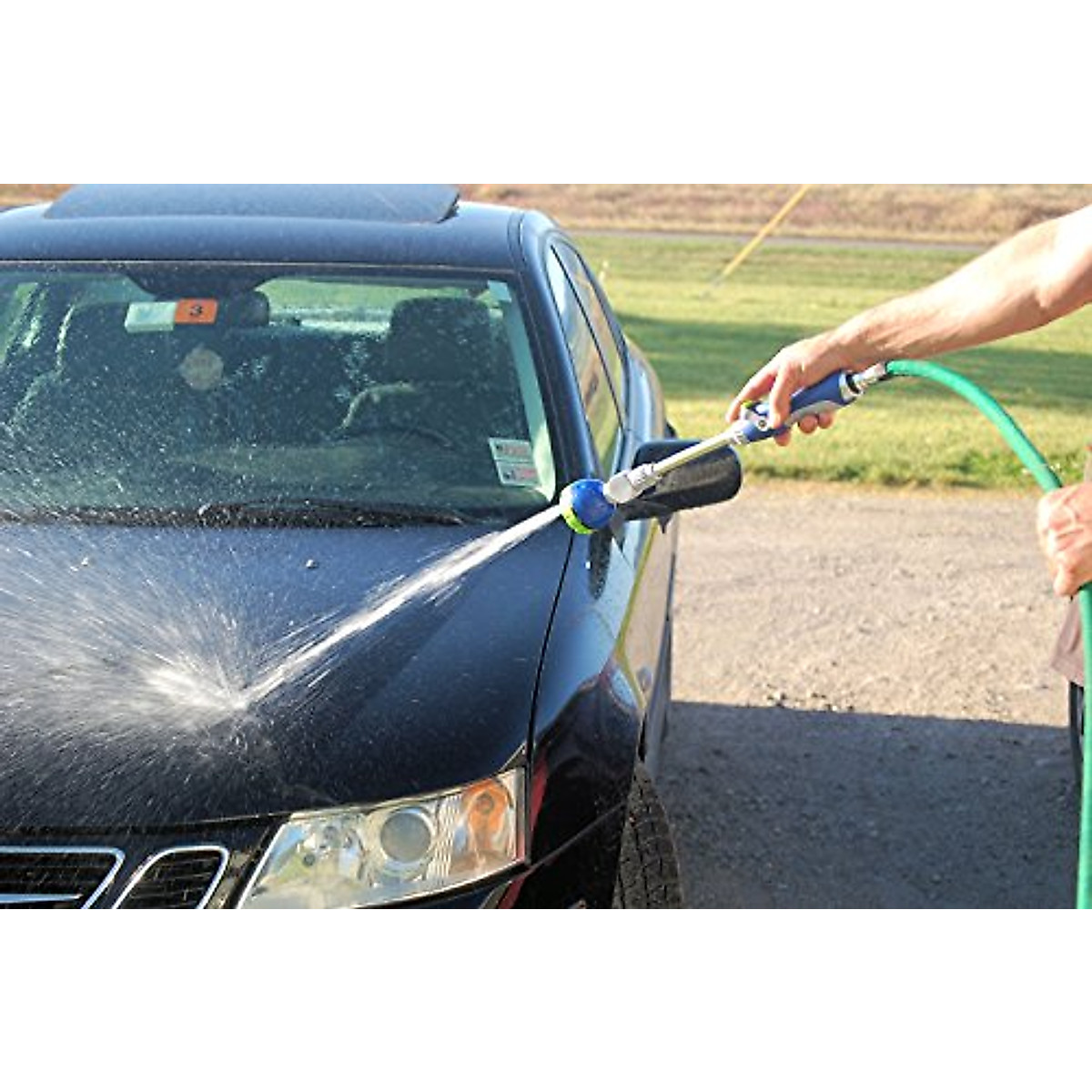 Do it Best 16 inch Lawn and Garden Hose Nozzle Sprayer Wand with 7 Adjustable Spray Patterns, One Touch Shutoff Valve, and Easy Adjustable Head