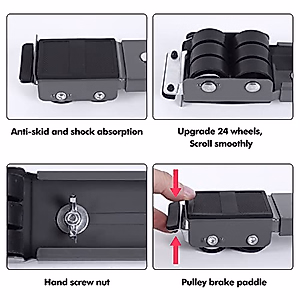 Adjustable Extendable Appliance Roller Stand Mobile Trolley Base with Telescopic Heavy Duty Furniture Dolly Stand Washing Machine Base for Refrigerators Dryers Dishwashers Other Heavy Object (Grey)