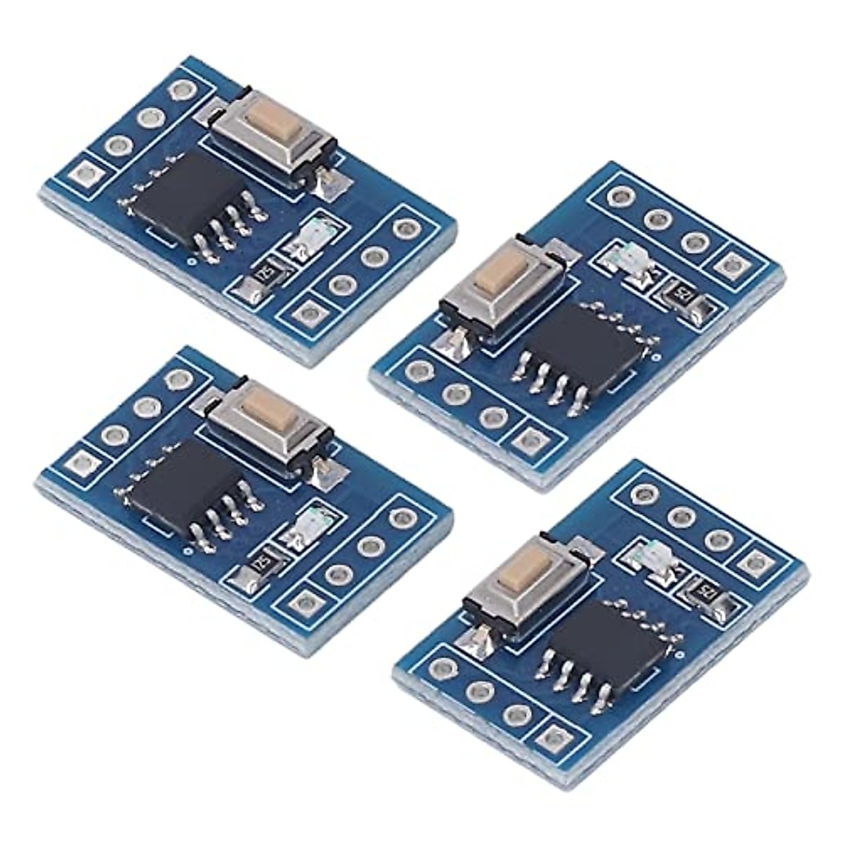 PCB Control Board 4 Set Microcontroller System Development Board Singlechip System Board for Singlechip Development LED Industry 12 x 18mm / 0.47 x 0.71in