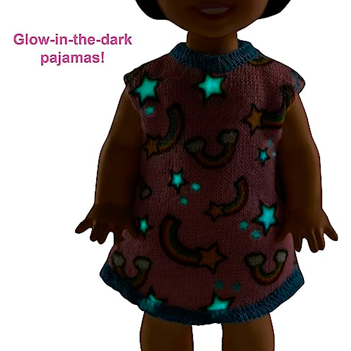 Barbie Skipper Babysitters Inc. Bedtime Playset with Babysitting Skipper Doll, Toddler Doll with Glow-in-the-Dark Pajamas, Bed, Sleeping Kitty, Teddy Bear, Blanket and Storybook for Kids 3-7 Years Old